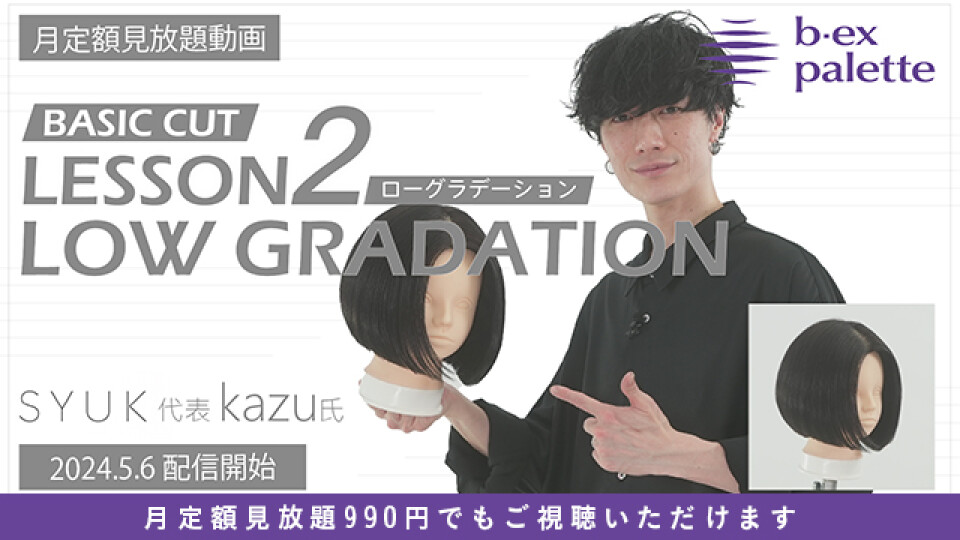 BASIC CUT LESSON2 LOW GRADATION | 美容師向けオンライン学習サービス・ライブセミナー【b-ex palette ...